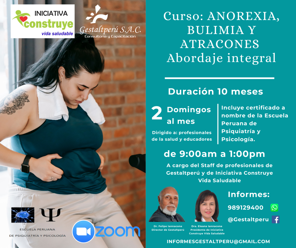 CURSO ANOREXIA, BULIMIA Y ATRACONES ABORDAJE INTEGRAL - Gestalt Perú